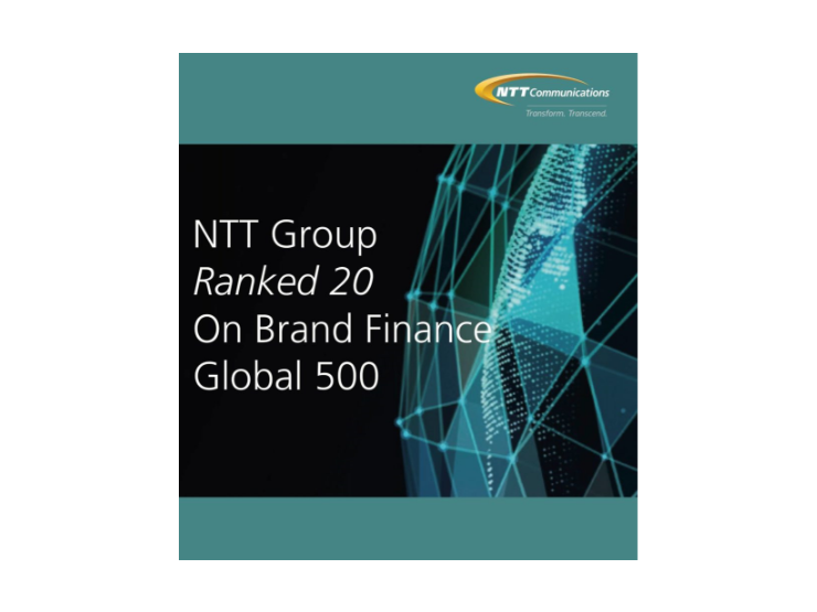 The NTT brand ranks high in Brand Finance Global 500